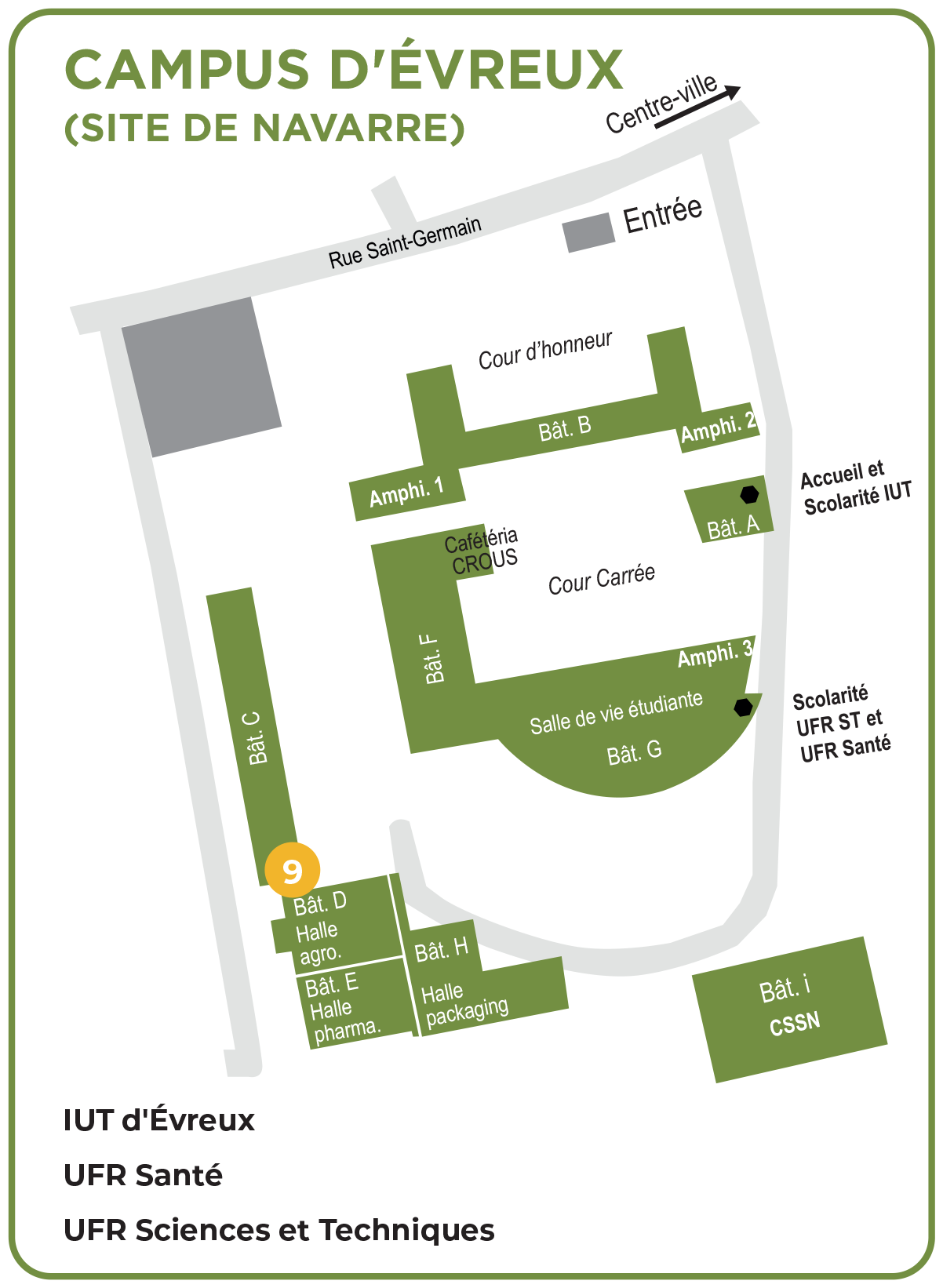 Campus map - Mes démarches - Université de Rouen Normandie
